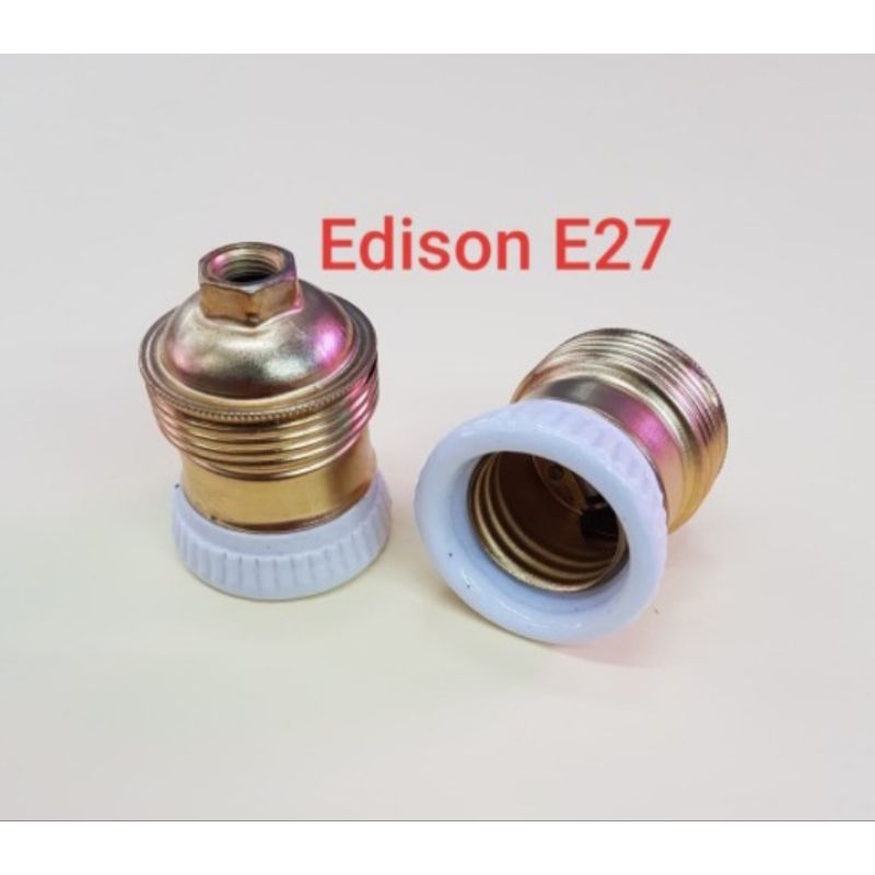 Jual Fitting Edison E27 / Fitting gantung bahan kuningan | Shopee Indonesia