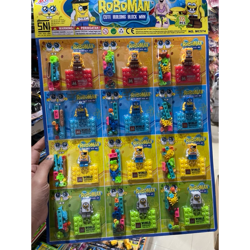Jual ISI 12 MAINAN BALOK ROBOMAN MINIFIGURE SUPERMAN | Shopee Indonesia