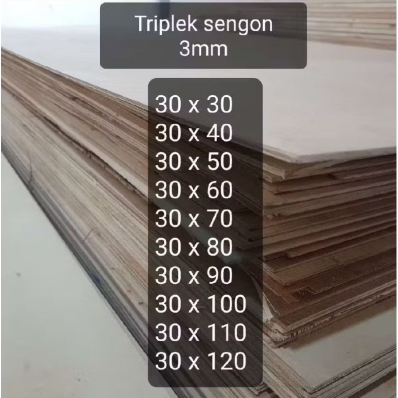 Jual Triplek Sengon 3 MM Plywood Multiplek halus 2 | Shopee Indonesia