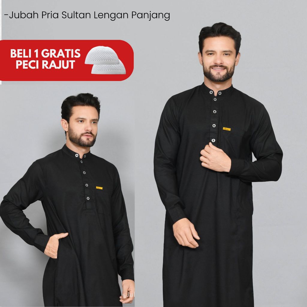 Jual JUBAH Sultan Polos PRIA Dewasa Full MANSET LENGAN PANJANG Gamis ...