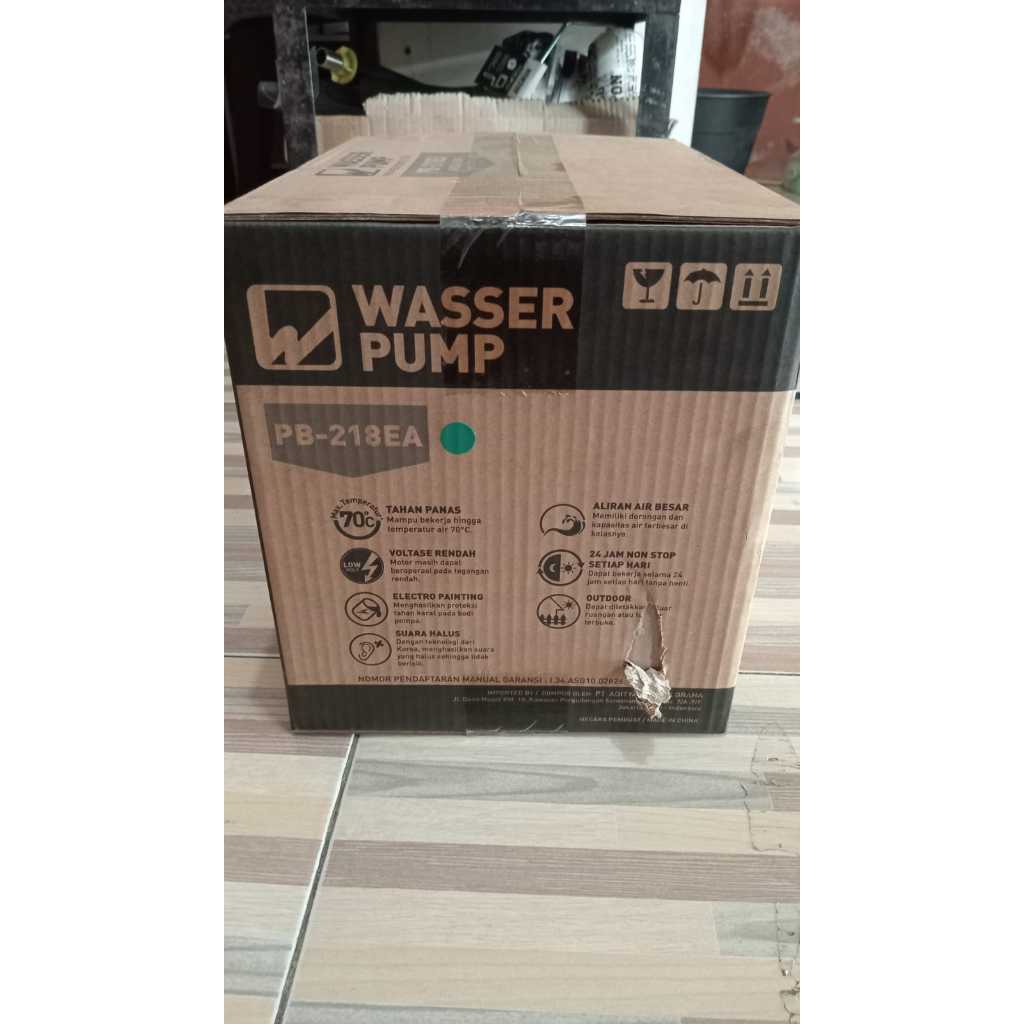 Jual WASSER PUMP PB-218EA Mesin Pompa Air / Booster Pump / Pompa Dorong Otomatis | Shopee Indonesia