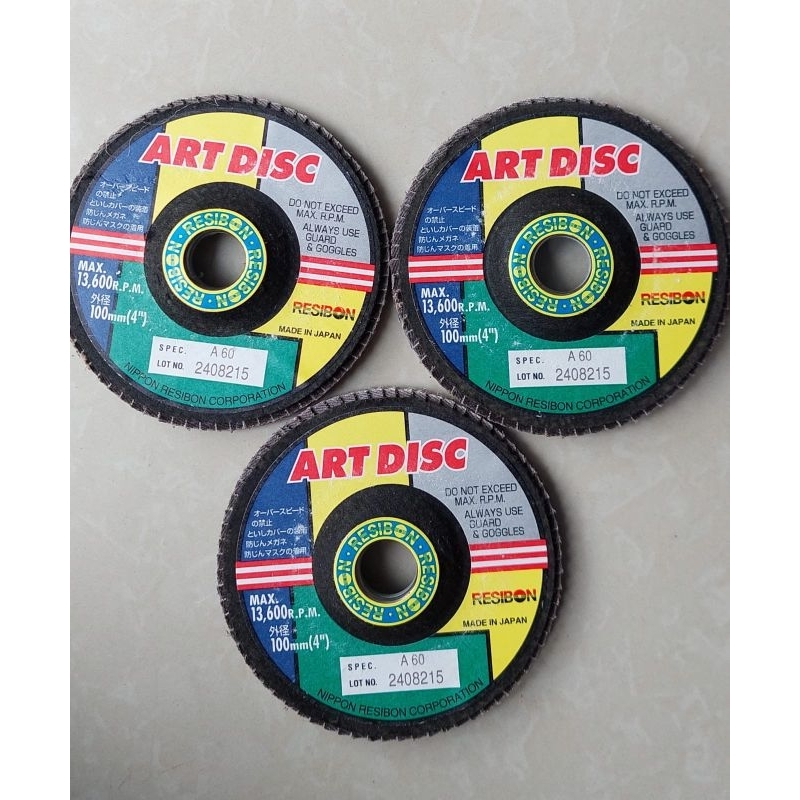 Jual NIPPON RESIBON FLAP DISC / ART DISC 4"inch / 100×16A60 | Shopee ...