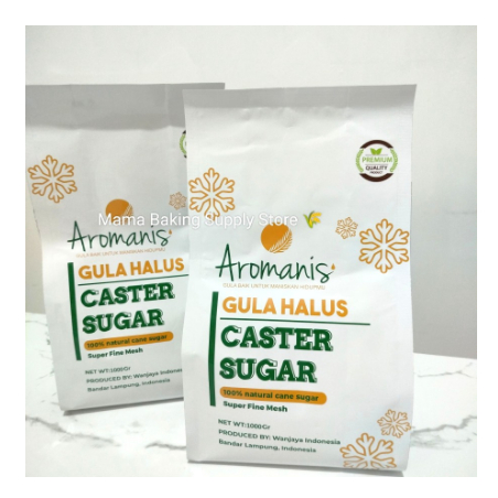 Jual AROMANIS Castor Sugar Gula Kastor Pasir Putih HALUS Caster Sugar 1 ...