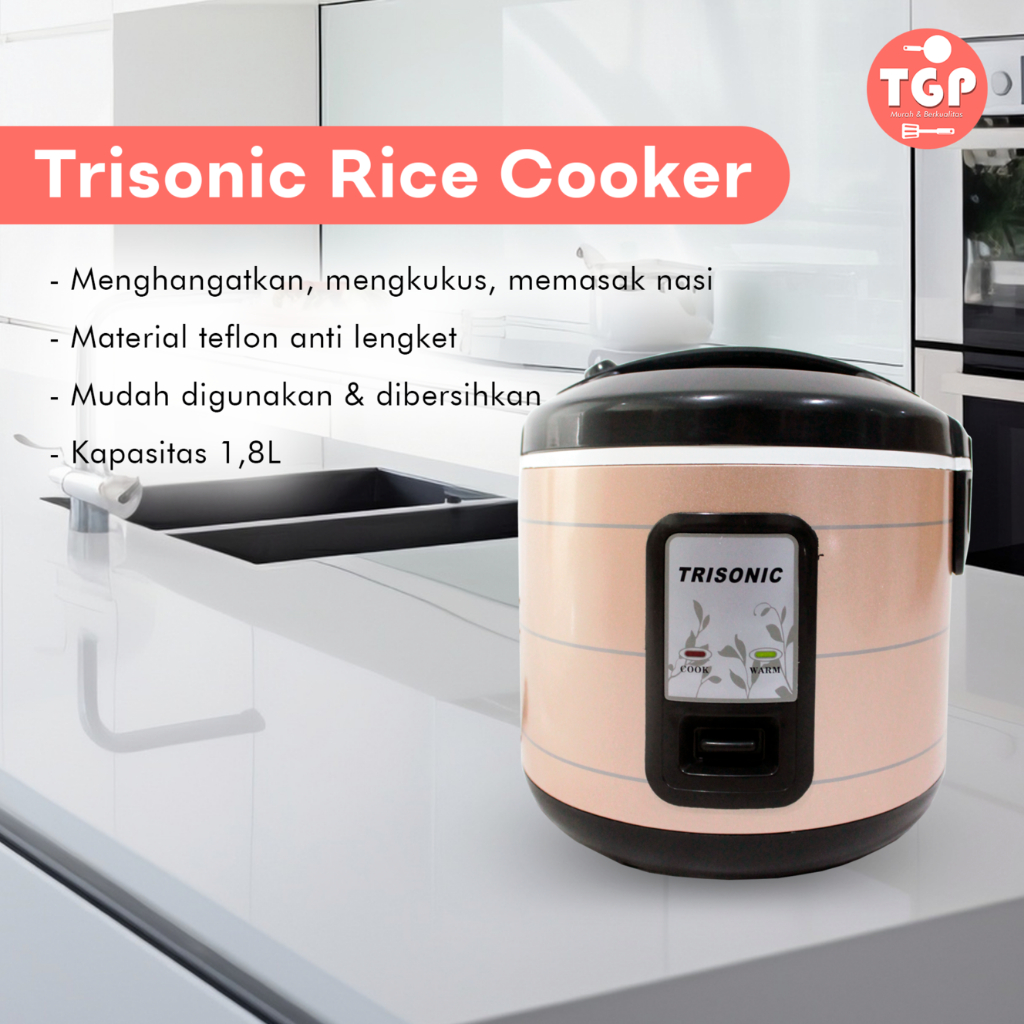 Jual Magic Com Rice Cooker Besar 1.8L 3 in 1 Trisonic Bagus Awet Murah ...