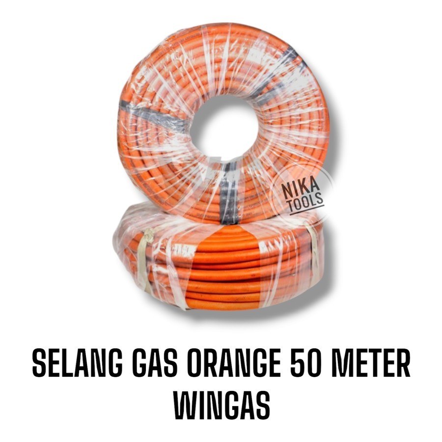 Jual Selang Gas Utuh 50 Meter M LPG Kompor Orange Wingas | Shopee Indonesia