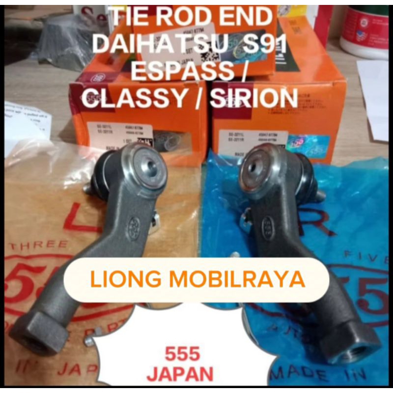 Jual TIE ROD END RH /LH SET DAIHATSU S91 ESPASS/CLASSY /SIRION 555 ASLI ...