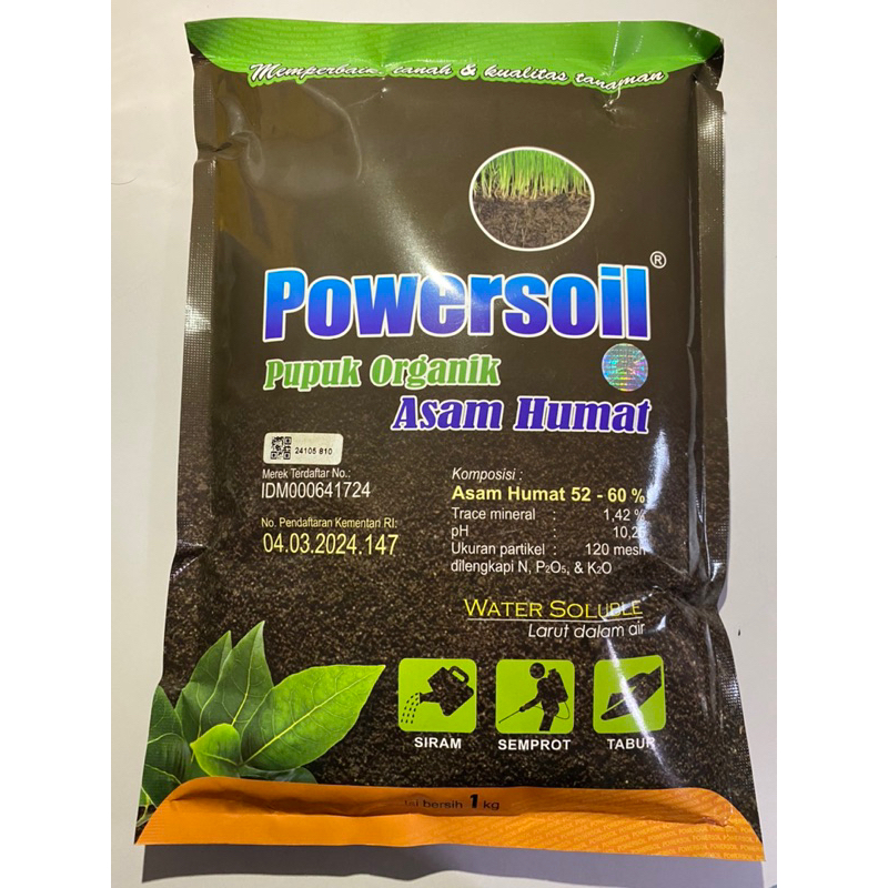Jual Powersoil Pupuk Organik Asam Humat kemasan 1kg Original | Shopee ...