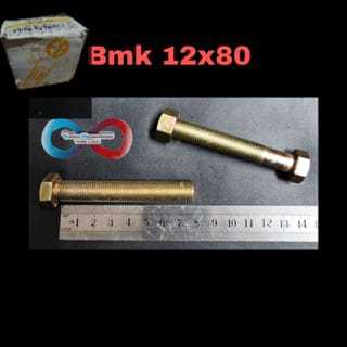 Jual BOX - baut mur kuning / bmk 12×80 ( Isi 50 pcs ) | Shopee Indonesia