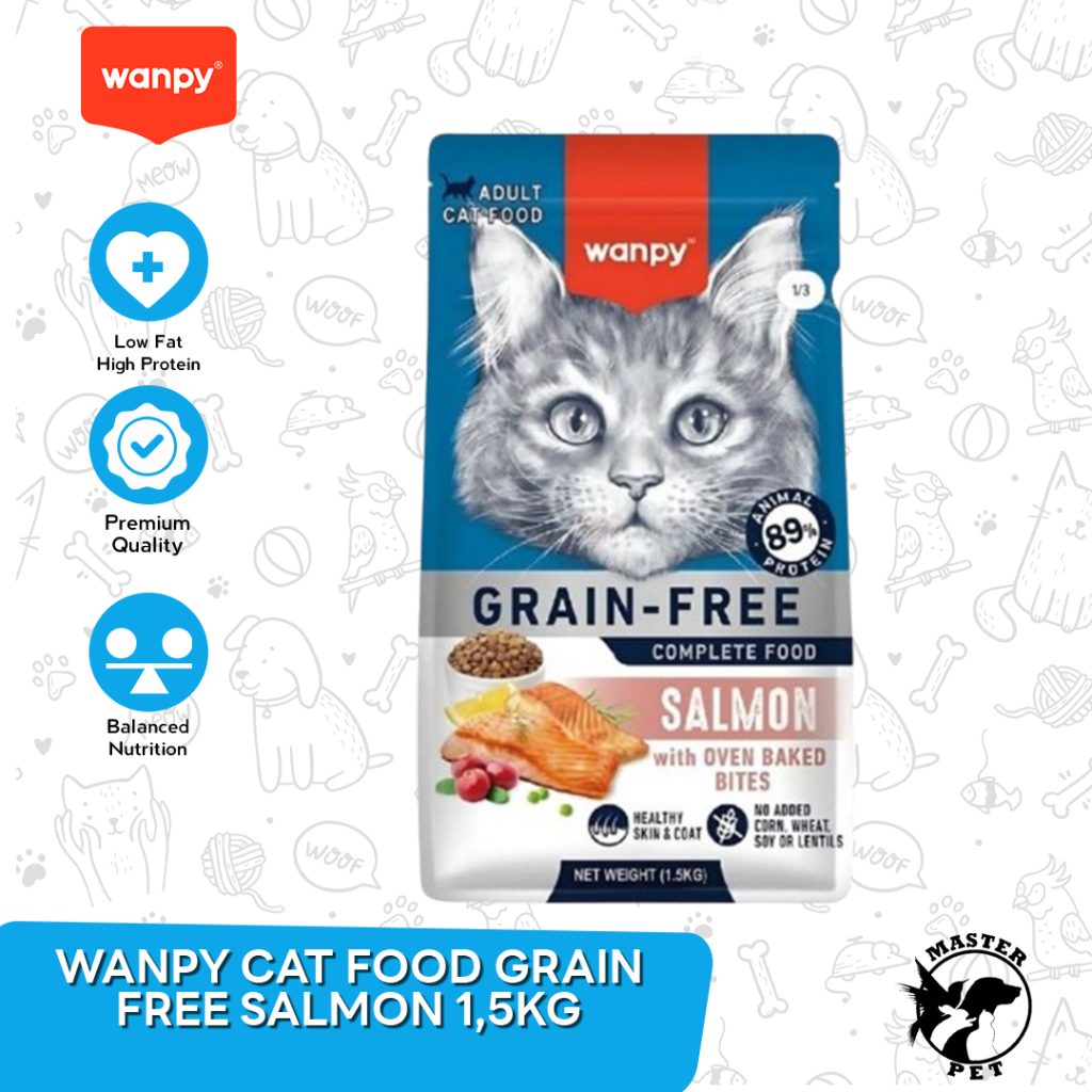 Jual Wanpy Grain Free Adult Kitten Dry Cat Food Makanan Anak Kucing ...