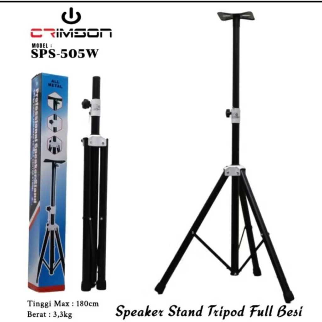 Jual Stand speaker Tripod Speaker Full Besi tebal Crimson SPS 505 W Hrg per pcs | Shopee Indonesia