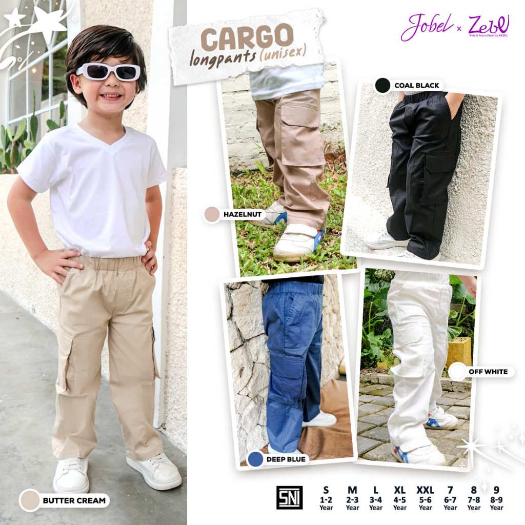 Jual Jobel Long Cargo 1-9 Tahun Celana Panjang Chinos Chino Cargo Anak ...