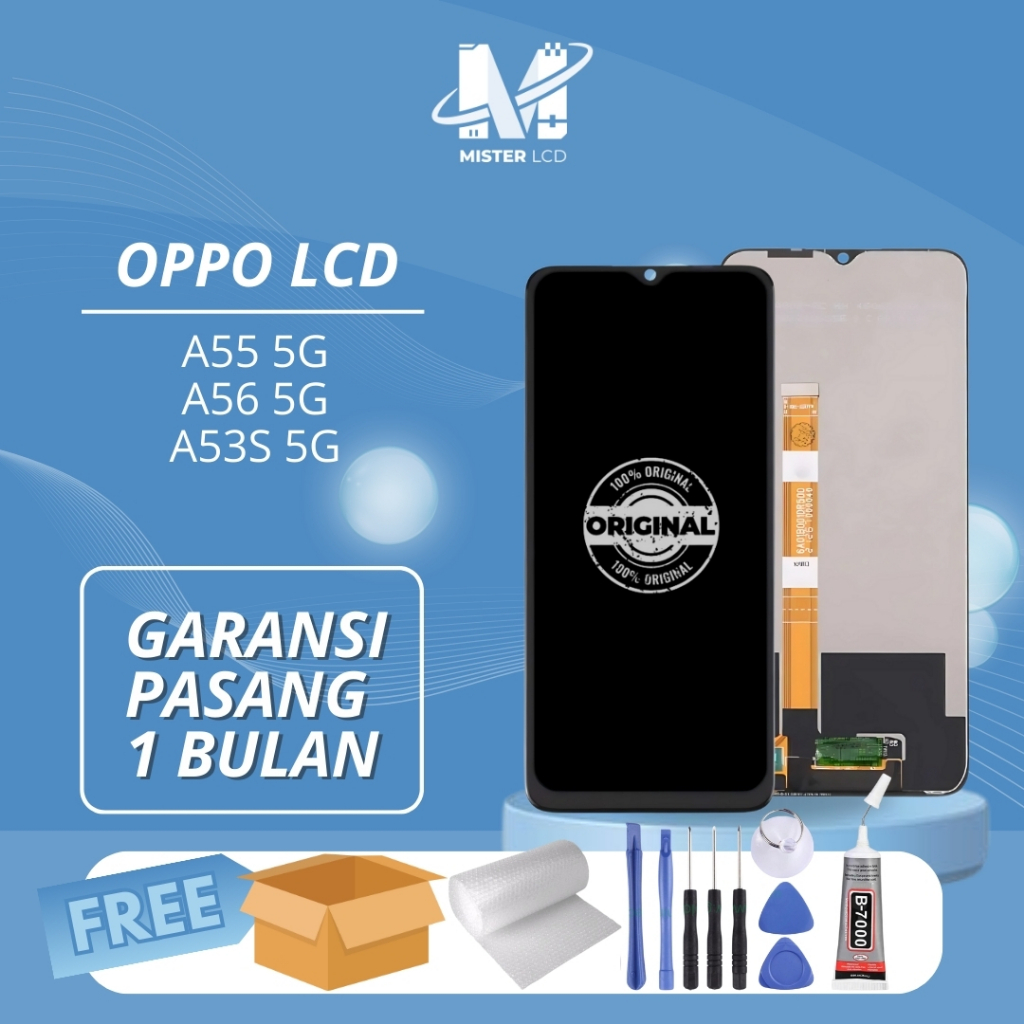 Jual LCD OPPO A55 5G / A56 5G / A53S 5G FULLSET ORIGINAL FREE LEM ...