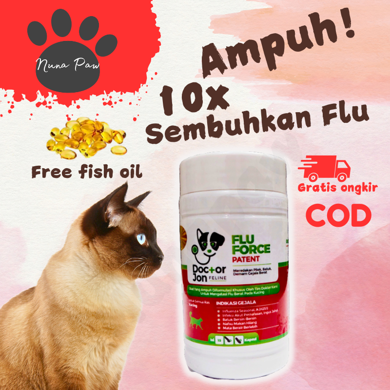 Jual OBAT KUCING FLU FORCE PATENT DOCTOR DR JON batuk pilek demam 10x ...