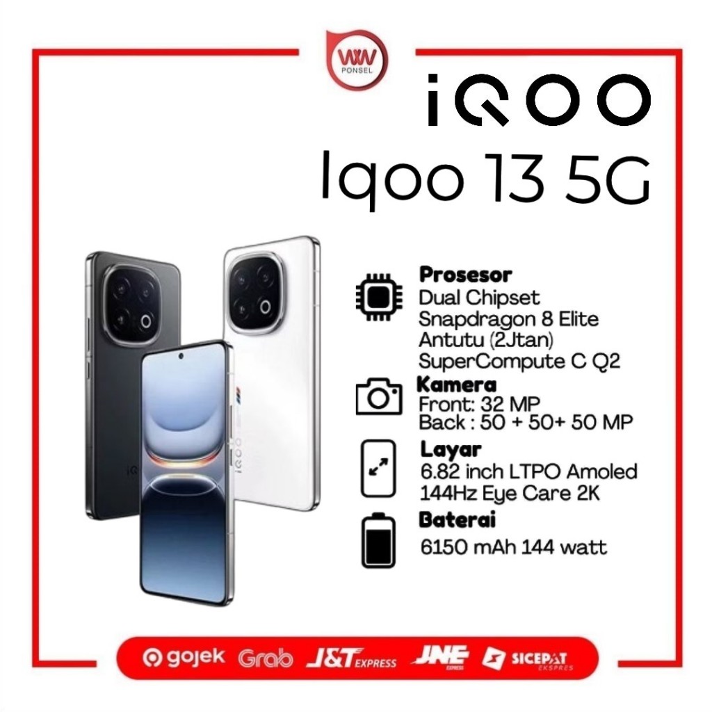 Jual Hp Vivo Iqoo 13 5G Ram 12GB Internal 256GB Garansi Resmi | Shopee ...