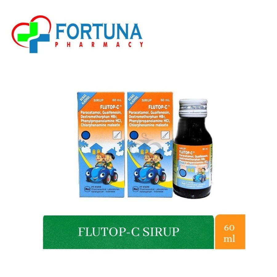 Jual FLUTOP-C SIRUP | 60ml | Sirup Untuk Mengatasi Demam, Batuk, Pilek ...