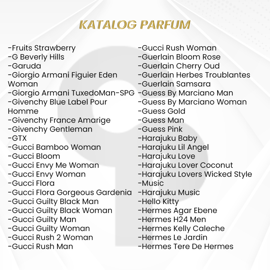 Jual LANJUTAN LIST PARFUM 2 | Shopee Indonesia