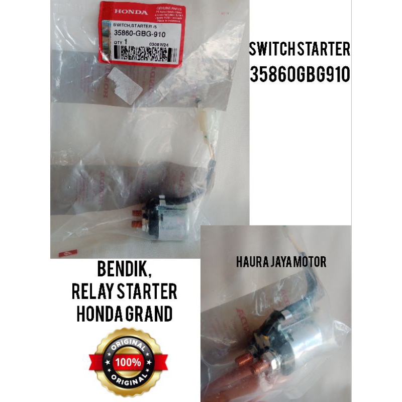 Jual 35860-GBG-910 Bendik, Relay Starter Honda Grand ORI AHM | Shopee ...