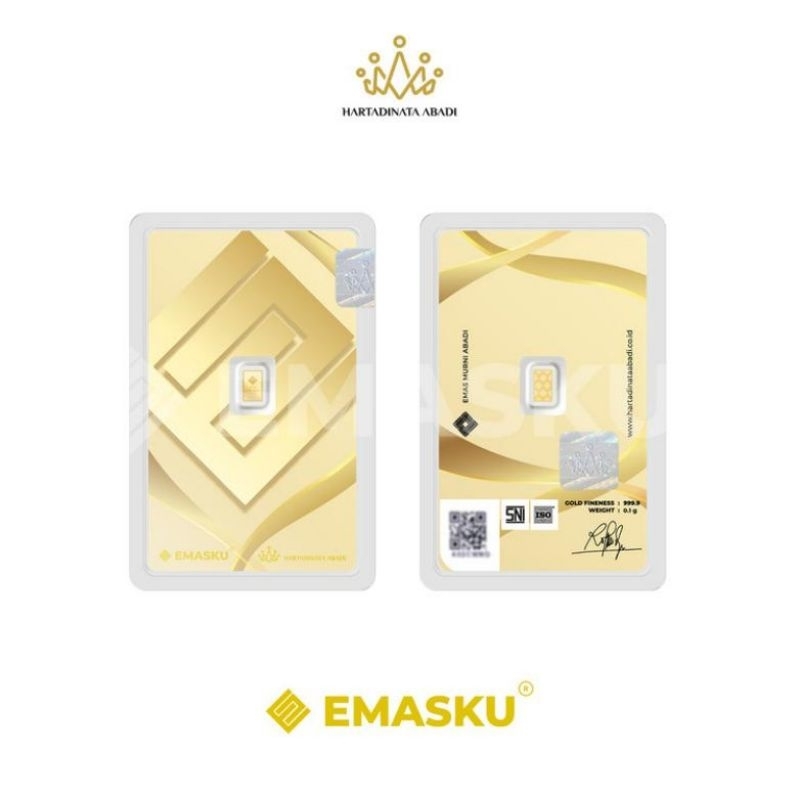 Jual LOGAM MULIA HRTA EMASKU HARTADINATA 0.1 GRAM GR HBD, HWA ...