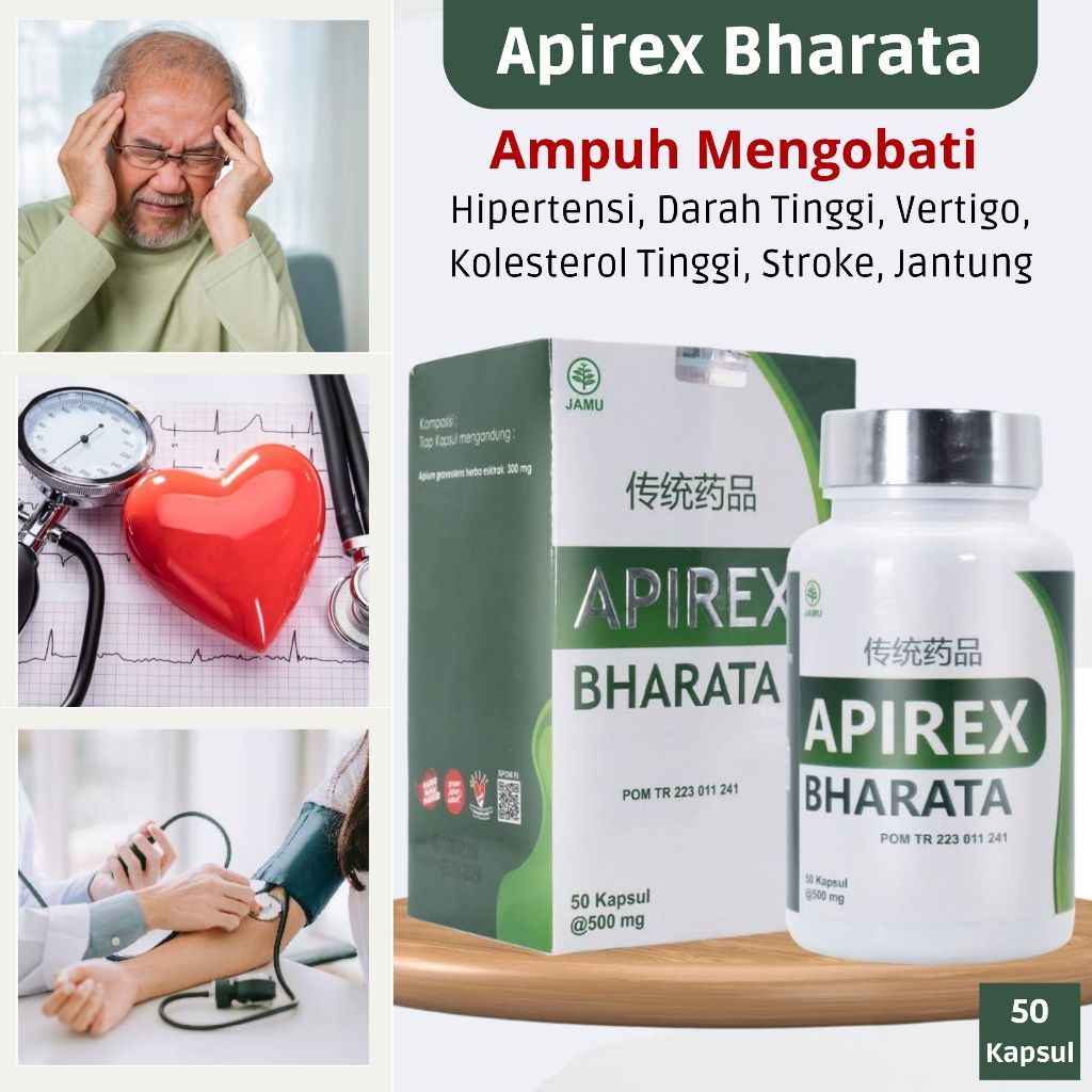 Jual Apirex Bharata Obat Hipertensi Ampuh | Obat Darah Tinggi Vertigo ...