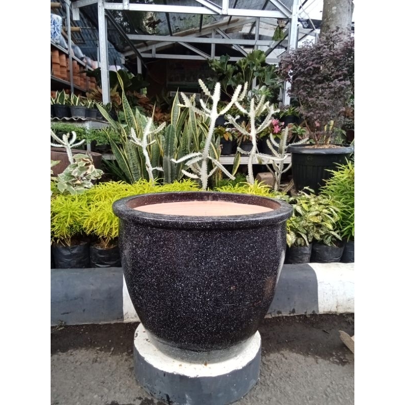 Jual POT BESAR POT TANAMAN DARI GERABAH TANAH LIAT DIAMETER 50 CM T 40 ...