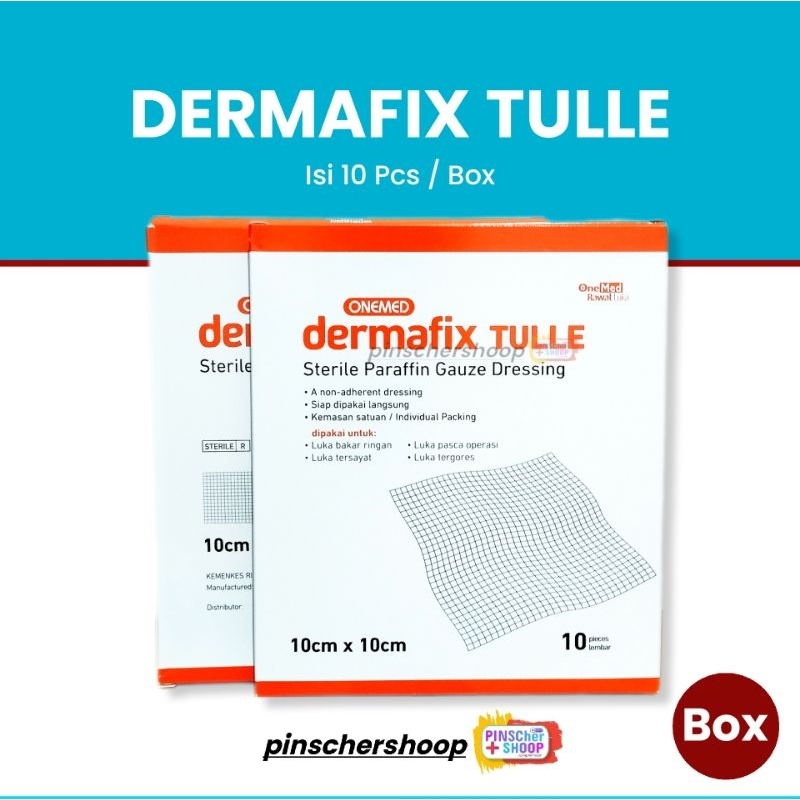 Jual Dermafix Tulle 10 x 10 Cm Steril Paraffin Gauze Dressing Onemed ...