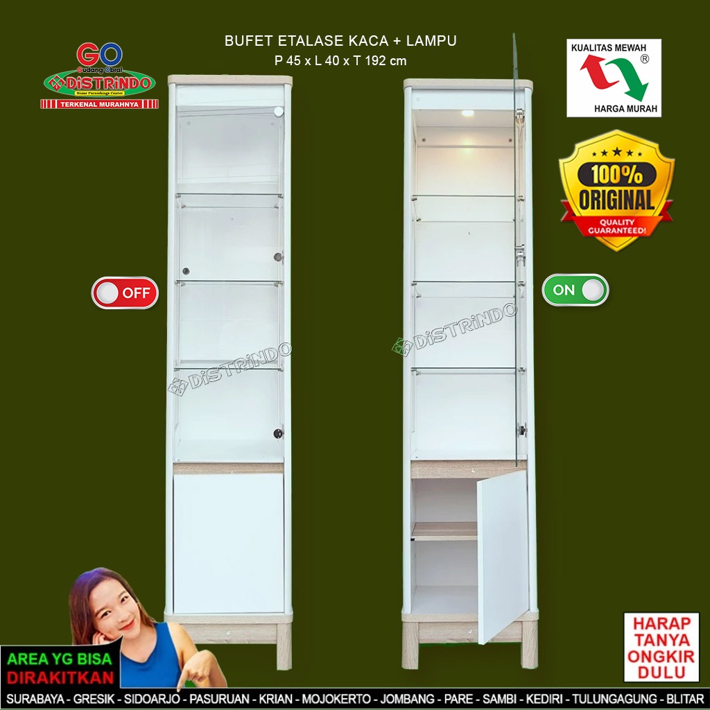 Jual Distrindo - Lemari Hias / Rak Etalase Kaca / Lemari Display ...