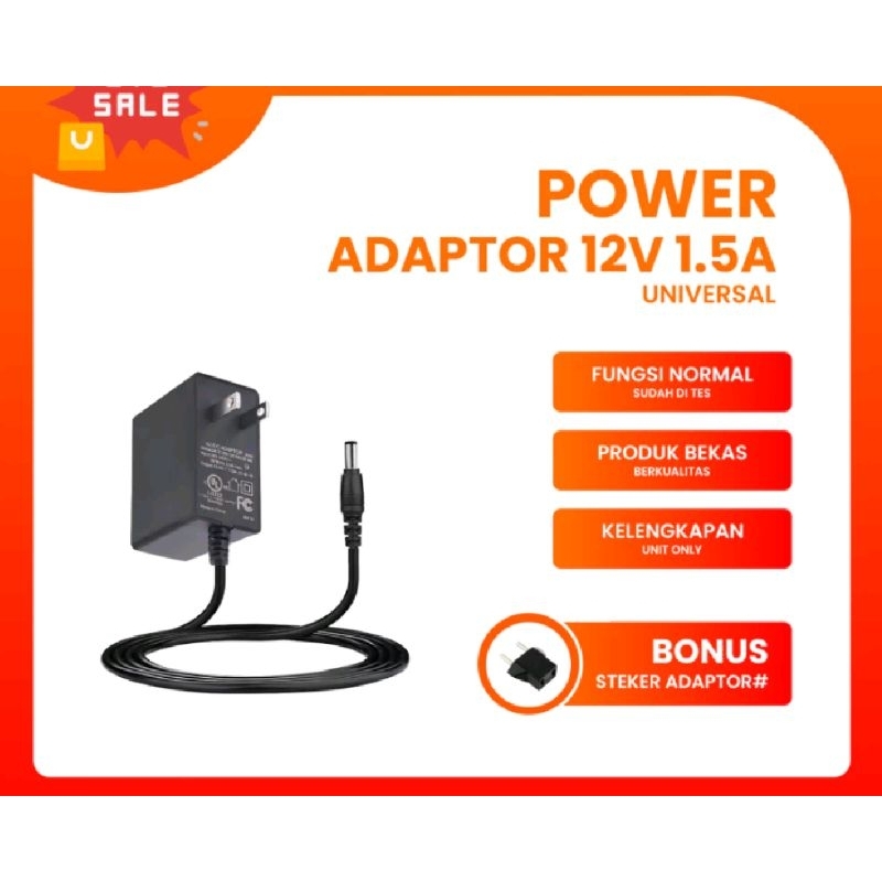 Jual Power Adaptor 12V 1.5A Untuk Router Modem DVR Kamera CCTV ...
