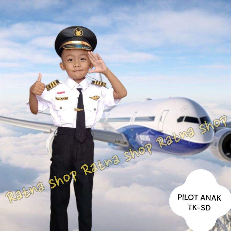Jual BAJU PILOT ANAK PUTRA/BAJU PROFESI PILOT PUTRA/KOSTUM PILOT ANAK ...