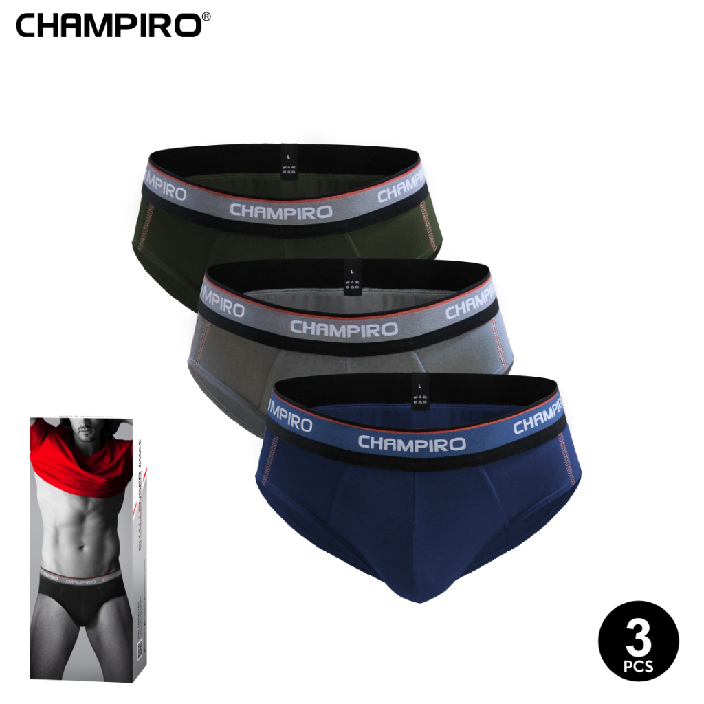 Jual ALZURA - Celana Dalam Pria Champiro Isi 3 pcs Brief Challengerwear C0363C | Shopee Indonesia