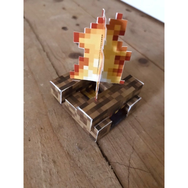 Jual Papercraft Minecraft Barang Api Unggun | Lembaran Pola, Sudah ...