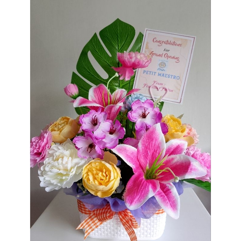 Jual Bunga Box Artificial ( Rangkaian bunga meja grand opening, weding ...