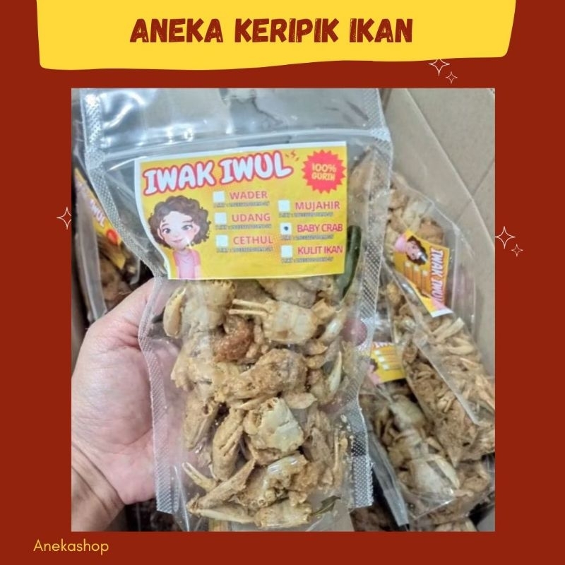 Jual Ikan crispy wader/baby crab/udang/cethul 100 gram | Shopee Indonesia