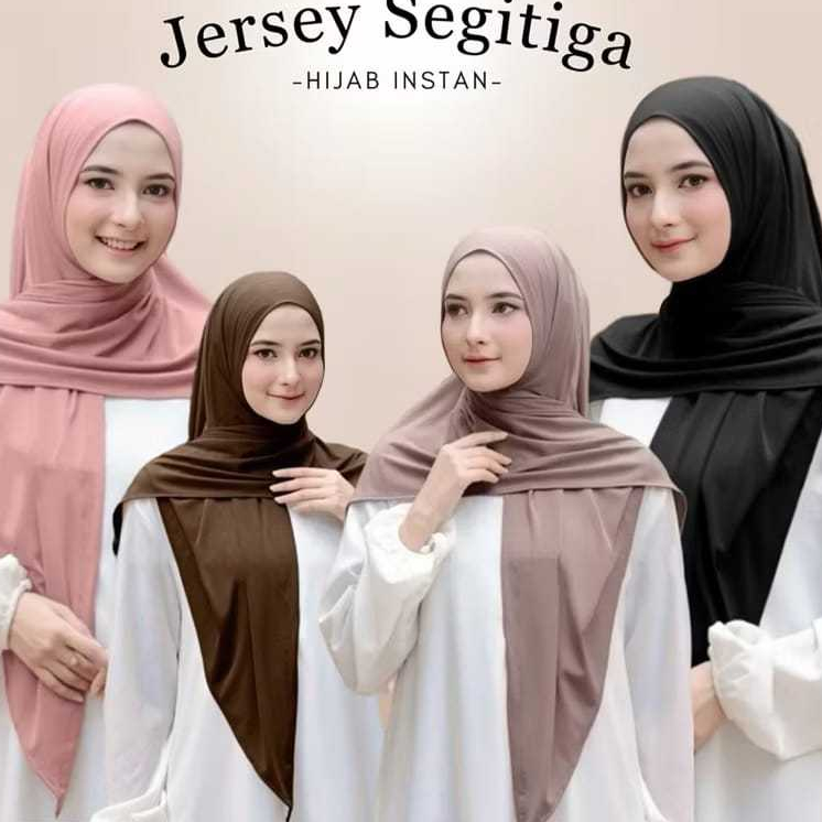 Jual Hijab Segitiga Instan Jersey Premium / Jilbab Segitiga Instan Oval ...