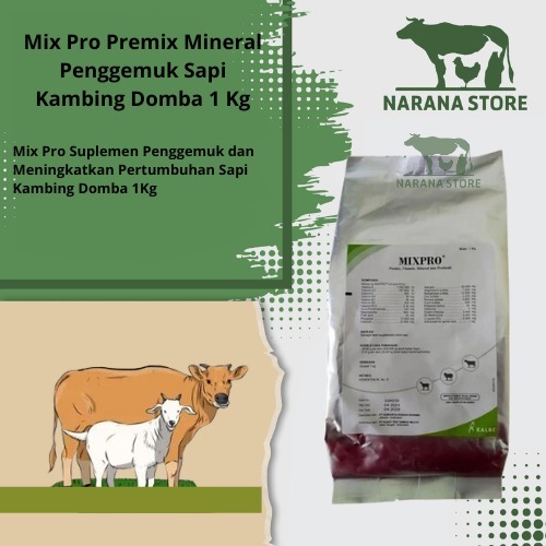 Jual Mix Pro Premix Mineral Penggemuk Ternak Kambing Domba Sapi Kuda 1 Kg | Shopee Indonesia