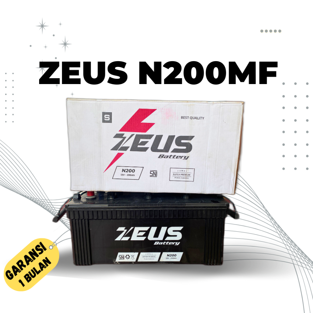 Jual Aki Kapal Marine / Genset Zeus N200 Accu MF 12v 200Ah | Shopee Indonesia