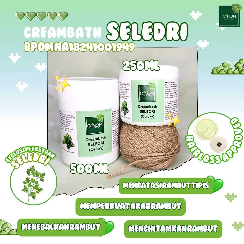 Jual Creambath Rambut Rontok dan Rambut Bercabang (Varian Seledri 250gr ...