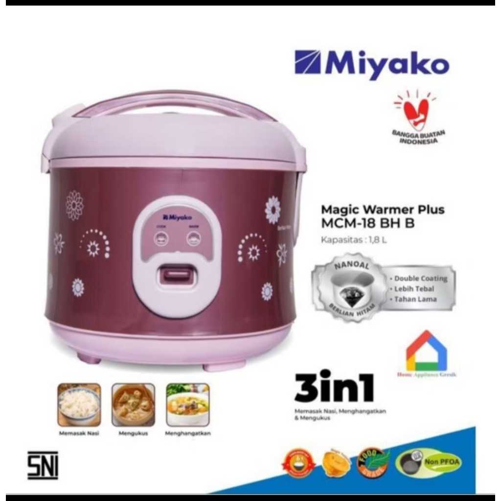 Jual Miyako Magic Com MCM 18 BH B / Rice Cooker Miyako Diamond Coating ...