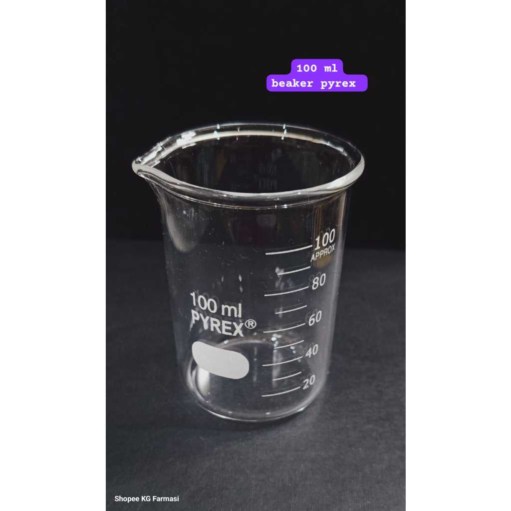 Jual Beaker 100ml pyrex gelas piala 100ml bahan pyrex beaker 100ml merk ...
