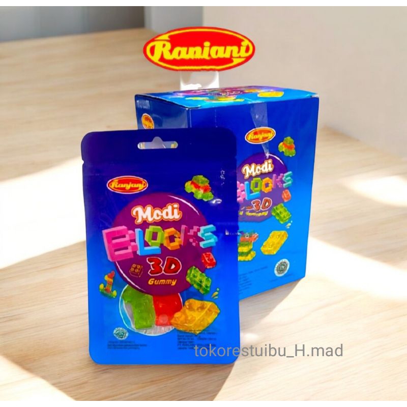 Jual Permen modi blooks 3D gummy | jely kenyal manis | 1 box isi 12 ...