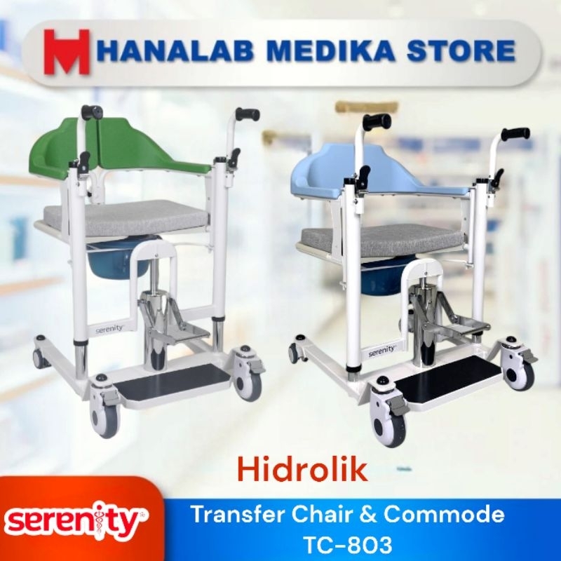 Jual Serenity Transfer Chair & Commode TC-803 / Kursi Roda Transfer BAB HIDROLIK | Shopee Indonesia