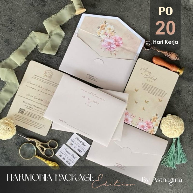 Jual Kode AMPJCC | Undangan Pernikahan Hard Cover Mewah Cream Themes ...