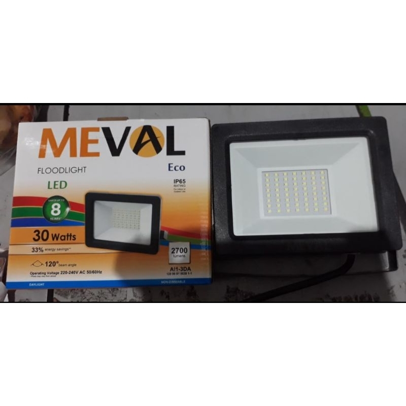 Jual Lampu Floodlight 30W Meval 30Watt 30 Watt Putih Lampu Sorot Lampu Taman Flood Light ...