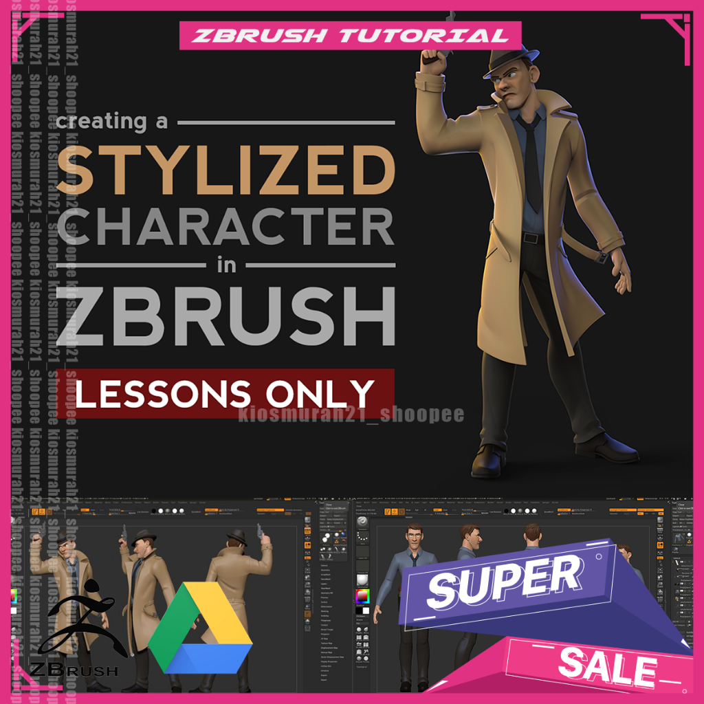 Jual Zbrush - Cubebrush - Creating A Stylized Character In Zbrush ...