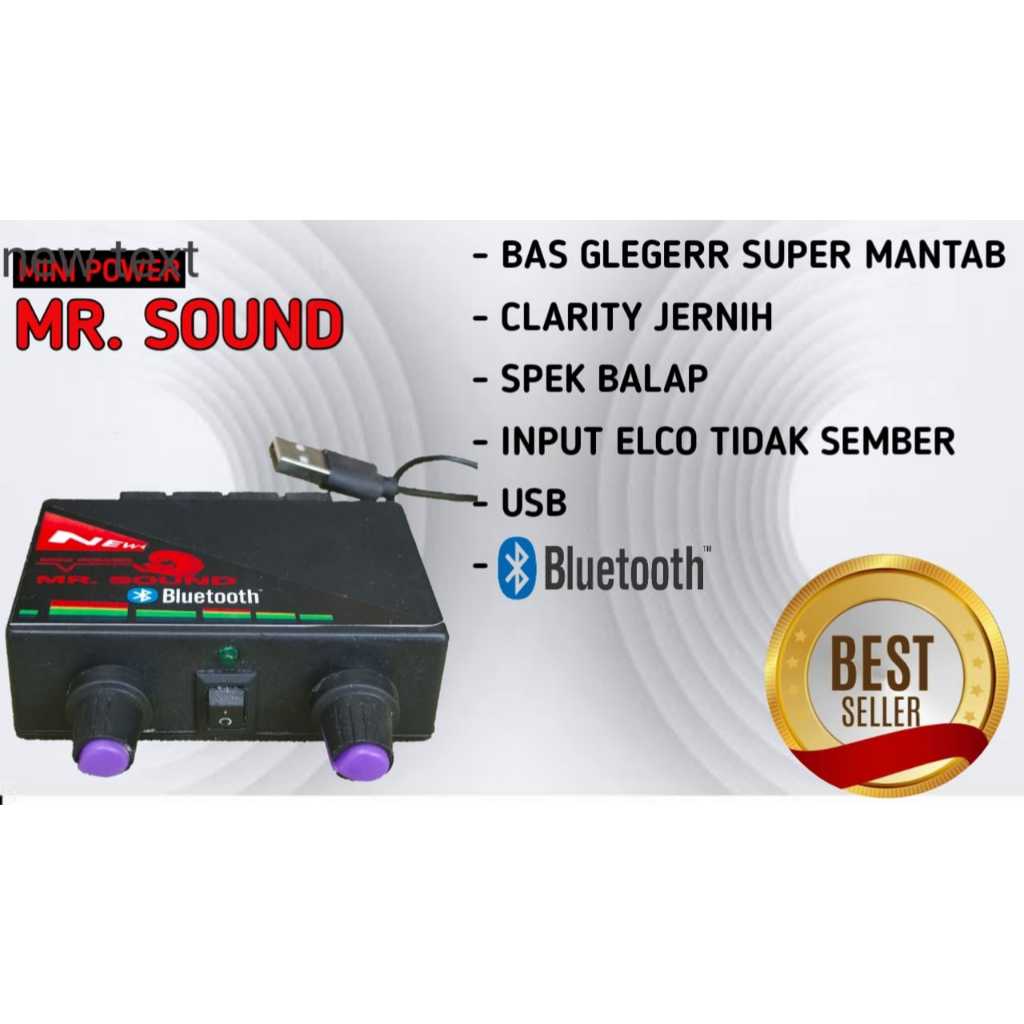 Jual Power Ampli Mini Bluetooth Audio Miniatur Sound System Stereo 2 ...