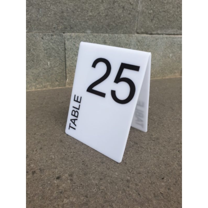 Jual Nomor meja akrilik/nomor meja cafe/nomor meja restaurant/nomor ...
