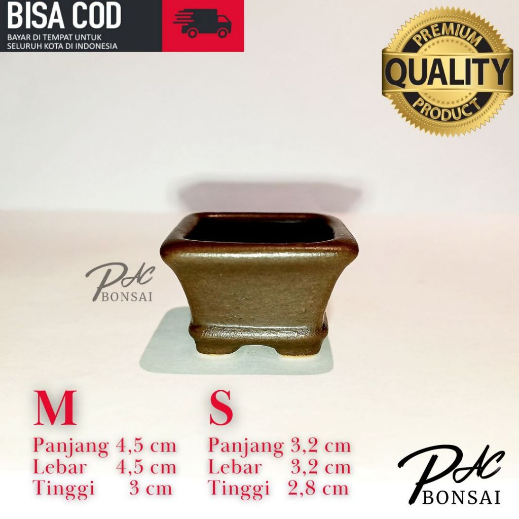 Jual Pot Keramik Bonsai Shito Segi Empat Unik Ukuran Shito dan Keshitsubo | Shopee Indonesia