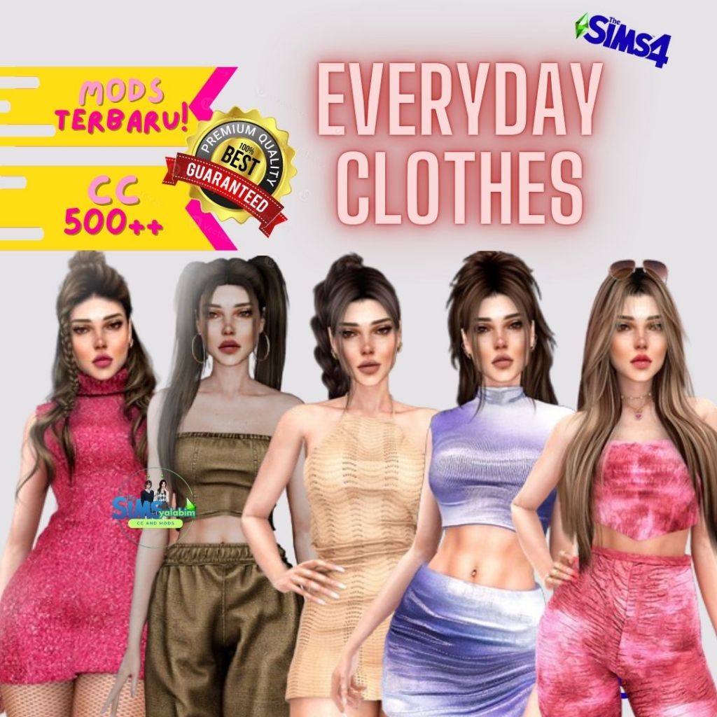 Jual 500+ Everyday Clothes - CC Premium The Sims 4 - CC Baju Wanita The ...