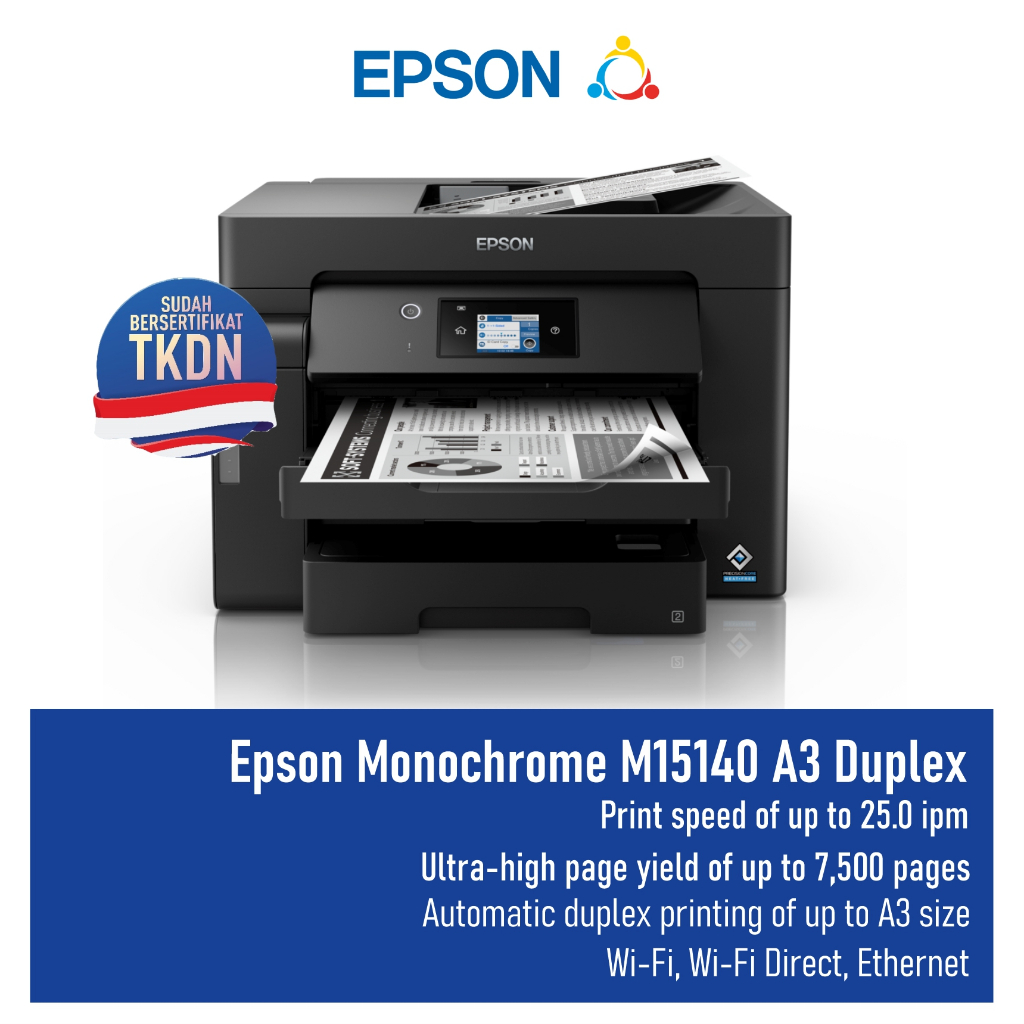 Jual Printer Epson EcoTank Monochrome M15140 A3 Wi-Fi Duplex All-in-One ...