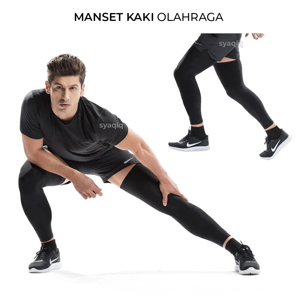 Jual MANSET KAKI LEG SLEEVE LEG WARMER OLAHRAGA BASKET SEPAKBOLA FUTSAL ...