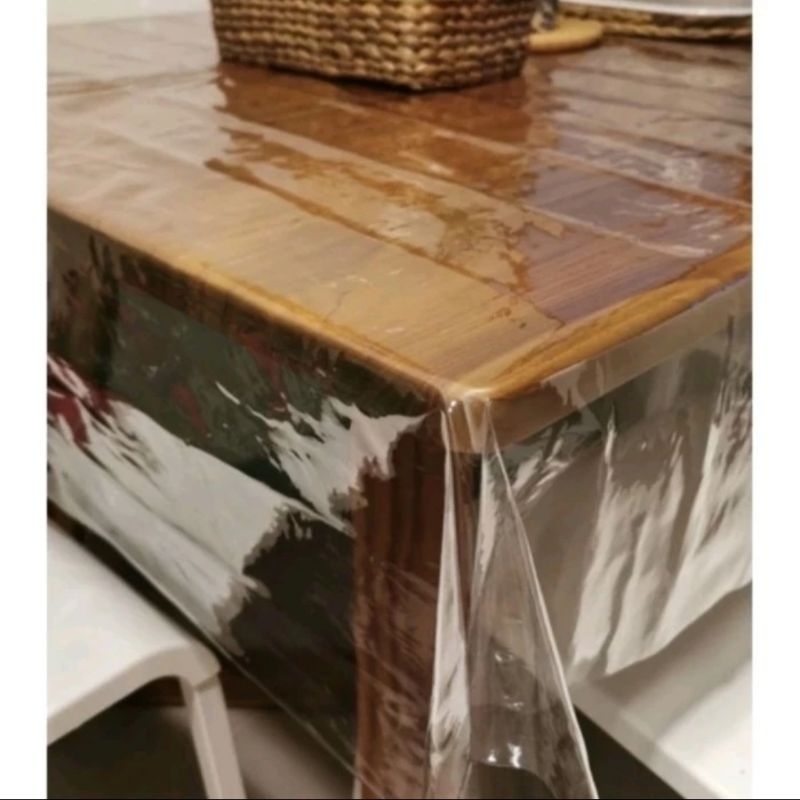 Jual Plastik Bening Meteran | Plastik Mika Bening Taplak meja HARGA PER METER | Shopee Indonesia